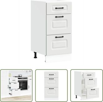 vidaXL vidaXL Stauraum - K&uuml;chenunterschrank Kalmar Wei&szlig; Holzwerkstoff