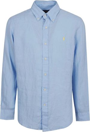 Ralph Lauren Homme, Chemises, Bleu, Taille: XL Chemise en lin coupe sur mesure