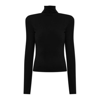 Dsquared2 Femme, Pulls, Noir, Taille: 36 FR Pull &agrave; col roul&eacute; avec &eacute;paulettes