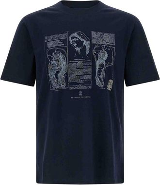 Brunello Cucinelli T-Shirt - Bleu