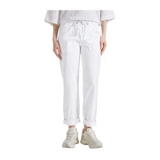 Deha Popeline Straight Hose - - Trousers - Damen - Wei&szlig; - XL