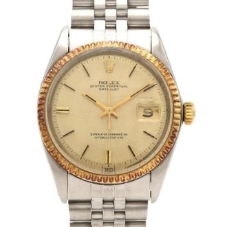 Rolex Datejust Pre-owned en acier inoxydable et or jaune automatique (Mod&egrave;le 1601) - Femme - Pre-owned - Jaune - Taille: ONE Size