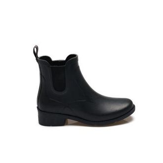 Lands End Wasserdichte Chelsea-Gummistiefeletten, Damen, Gr&ouml;&szlig;e:41H regular, Schwarz, Gummi, by Lands End