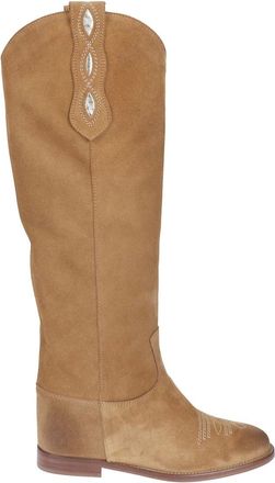 Via Roma 15 Femme, Chaussures, Brun, Taille: 40 EU Velour Martora High Boot