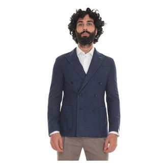 Paoloni Zweireihiger Blazer - - Jackets - Herren - Blau - M
