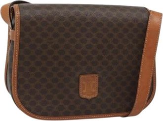 Celine Pre-owned Vintage Macadam Canvas Shoulder Bag - Femme - Pre-owned - Brun - Taille: ONE Size
