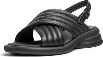 Camper Damen Spiro-k201494 Heeled Sandal, Schwarz, 36 EU Schmal