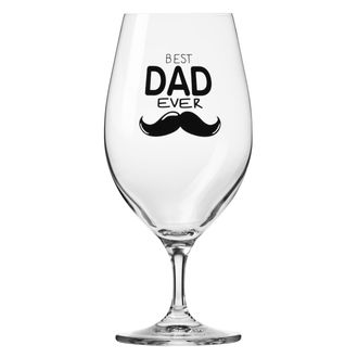 Krosno Bierglas 400 ml, 1 St&uuml;ck mit Aufschrift - Geschenk f&uuml;r Papa - personalisiertes Glas f&uuml;r ihn - bleifreies Kristall, dekorativ