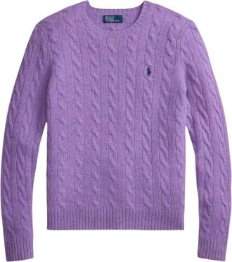 Polo Ralph Lauren Pull Col Rond Iconique - Femme - Pulls - Violet - Taille: 36 FR