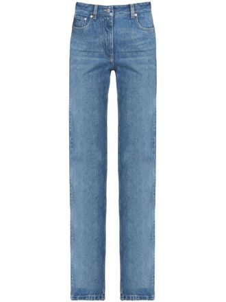 Ferragamo jean &eacute;vas&eacute; &agrave; taille haute - Bleu