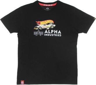 Alpha Industries Hot Wheels Schwarzes Herren T-Shirt - - Tops - Herren - Schwarzk - S