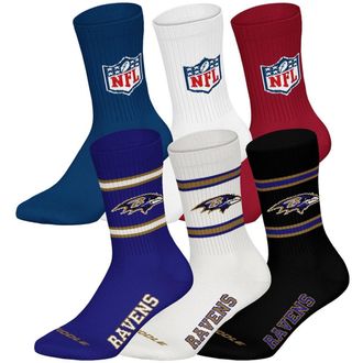 NFL unisexe Chaussettes Paquet de 6 6Pack Crew Socks