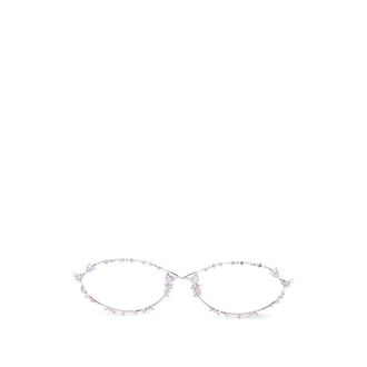 Yvmin Crystal-embellished Oval-frame Sunglasses