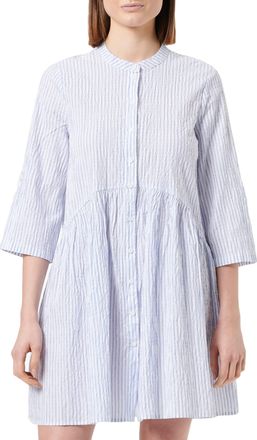 Only Womens ONLFIE Chicago Dress WVN Kleid, Cloud Dancer/Stripes:Cashmere Blue, S