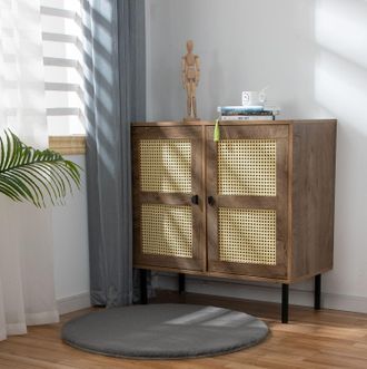 Vimoda Fellteppich Deluxe waschbar, sanfter Hochflor-Teppich einfarbig, kuschelig f&uuml;r Ihr Wohnzimmer oder Schlafzimmer,Farbe:Grau;Ma&szlig;e:&Oslash; 80 cm Rund