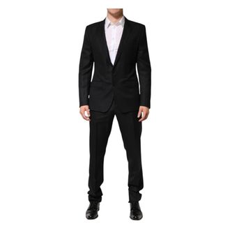 Dolce & Gabbana Einreihiger 2-teiliger Anzug - - Suits - Herren - Schwarzk - M