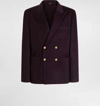 Dolce & Gabbana Zweireihige Jacke Portofino Aus Kaschmir - Mann Anzüge Und Blazer Violett 48