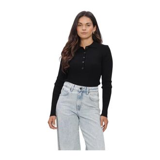 Bruuns Bazaar Anemone BBValea Strick-Polo - - Tops - Damen - Schwarzk - L