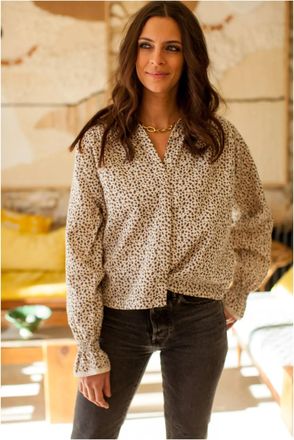 Marlot Paris Blouse Gaze de Coton L&eacute;opard Peony - Collection Femme - Marlot Paris