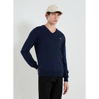 GANT Pull col V en coton et laine