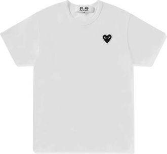 Comme Des Gar&ccedil;ons Homme, Tops, Blanc, Taille: L T-Shirt Rhinestone Emblem Heart