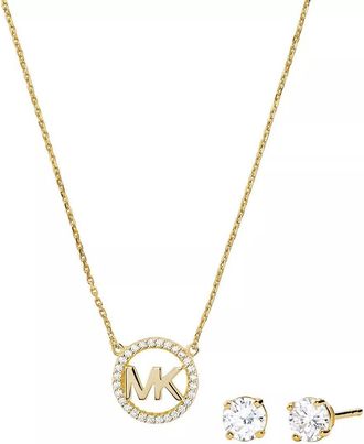 Michael Kors Halskette - 14k Gold-Plated Sterling Silver Necklace Box Set - Gr. unisize - in Gold - f&uuml;r Damen