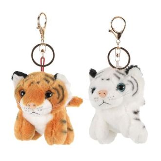 Hemobllo 2 pi&egrave;ces Porte-cl&eacute;s Tigre Peluche et R&eacute;sistant D&eacute;coration Adorable pour Sacs Prix de et Anniversaire pour et