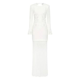 Rebecca Vallance Femme, Robes, Blanc, Taille: 36 FR Xanthe Long Sleeve Gown
