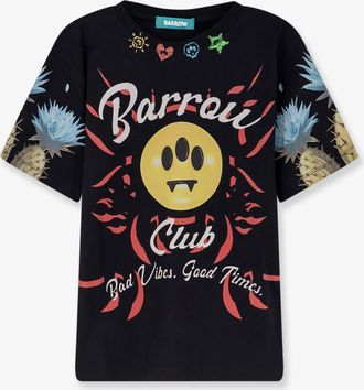 Barrow Cotton T-shirt with multicolor front print - BARROW - gender_Man