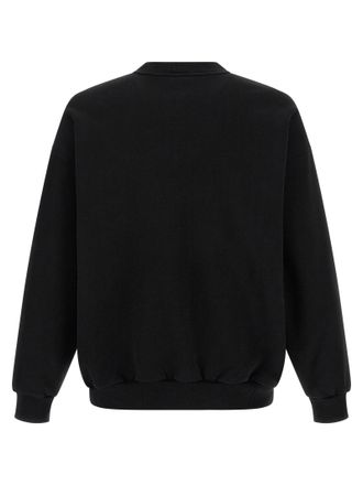 Balenciaga Distressed Graphic-Print Sweatshirt - Black