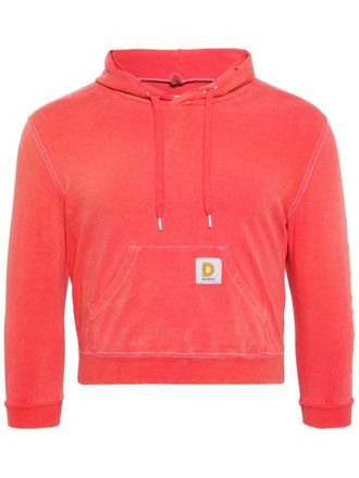 Doublet Cropped-Hoodie aus Baumwollgemisch - Rot