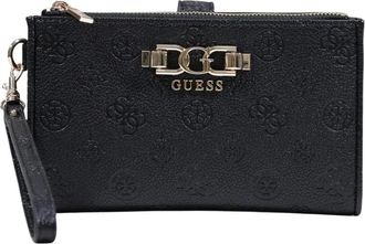 Guess Femme, Accessoires, Noir, Taille: ONE Size Portefeuille avec fermeture &eacute;clair et bouton
