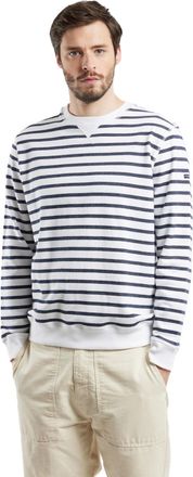 Armor Lux Sweatshirt mit Rundhalsausschnitt, Milk/Marineblau Deep, S