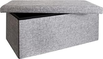 Echtwerk Echtwerk Sitzbank, Faltbare Polsterbank aus hochwertigem Strukturstoff, Sitzhocker mit Aufbewahrungsfunktion, F&uuml;r Wohnzimmer/Schlafzimmer, Bis 300 kg 