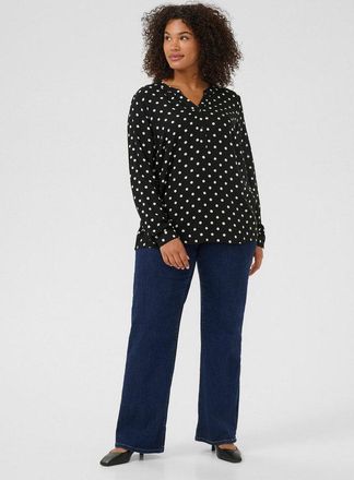 Kaffe Curve Langarmbluse Langarm-Bluse KCsida Große Größen