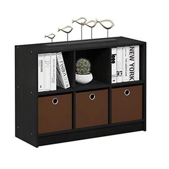 Furinno 99940Am/Mbr Basic Rangement de Bibliothèque Basique 3x2, Americano / Brun Moyen