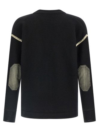 Maison Margiela Mens Black Virgin Wool Cardigan Clothing