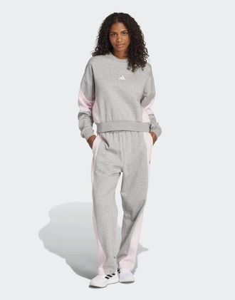 adidas Laziday - Trainingsanzug in Mittelgrau meliert