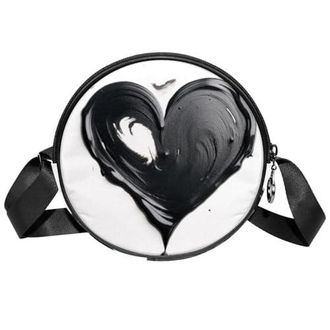 Generic Sac &agrave; bandouli&egrave;re Circle pour femme, petit sac &agrave; bandouli&egrave;re noir avec fermeture &eacute;clair, bretelles r&eacute;glables, sac &agrave; main rond d&eacute;contract&eacute; pour femmes 