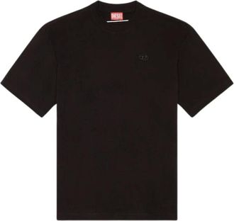 Diesel Homme, Tops, Noir, Taille: XL T-shirt Logo Ovale
