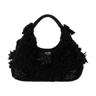 Ganni Geh&auml;kelte Handtasche - - Bags - Damen - Schwarzk - ONE SIZE
