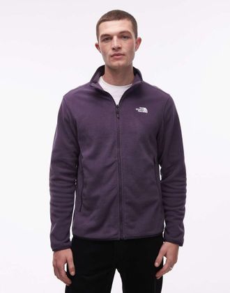 The North Face 100 Glacier - Polaire zipp&eacute;e &agrave; logo - Violet