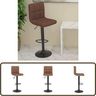 vidaXL Barhocker Braun Stoff - Vidaxl