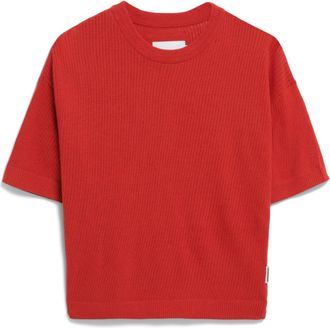 Armedangels Damen Strickshirt aus Leinen-Mix LIZAA LINO Relaxed Fit Coral Blush