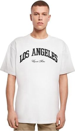Mister Tee Mt2462-l.a. College Oversize Tee T-Shirt, Blanc, XL Mixte