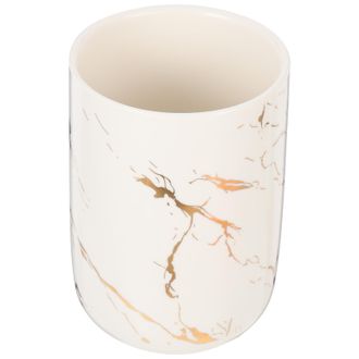 BESPORTBLE Mundwasserbecher aus Keramik mit Marmorstruktur Praktischer Aufbewahrungsbecher f&uuml;r Badezimmer und Hotel Mehrzweckbecher f&uuml;r Haushalt und Unterwegs