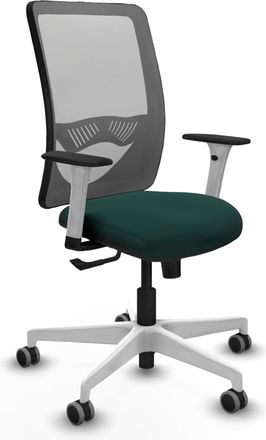 Piqueras y Crespo Gr&uuml;ner B&uuml;rostuhl Zulema mit wei&szlig;en und schwarzen Armlehnen, h&ouml;henverstellbare Lendenwirbelst&uuml;tze, ausgestattet mit 3 Positionen und Schneidschaum, Gra
