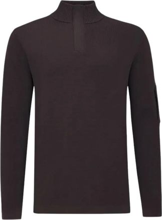 Genti Turtle Zip LS - Homme - Pulls - Rouge - Taille: S