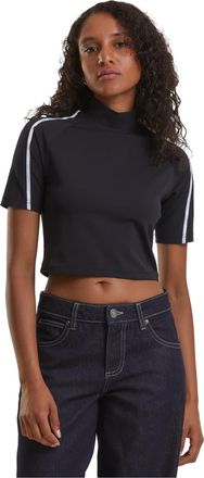 Urban Classics Ladies High Neck Short Tee Black, S