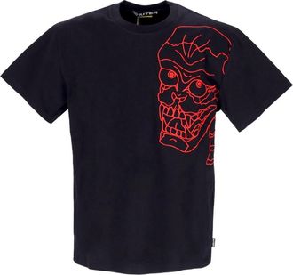 Iuter Skull Tee Schwarz/Rot Kurzarm - - Tops - Herren - Schwarzk - XS
